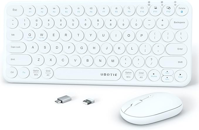 Amazon.com: Mini Computer Wireless Keyboard and Mouse Combo, UBOTIE ...