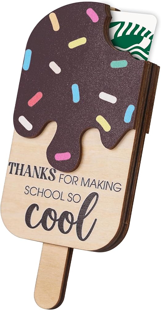 Amazon.com: Ice Cream Teacher Appreciation Gift Card Holder, Teacher ...
