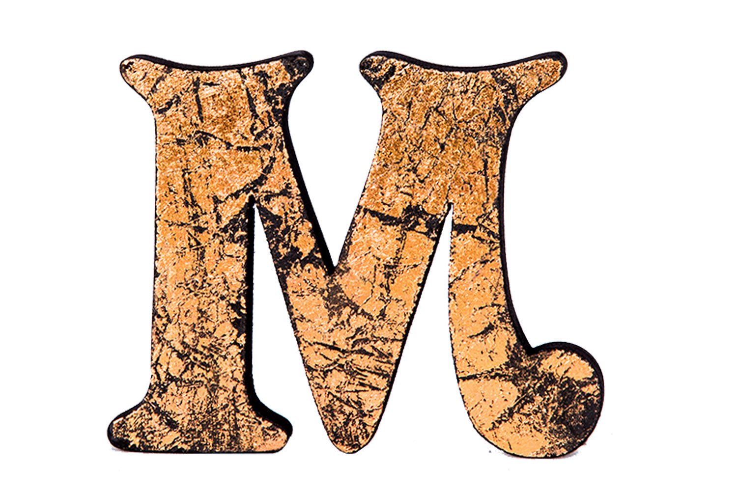 Buy Metallic Look Large 4inch 11cm Wooden Letters Free-standing A to Z ...