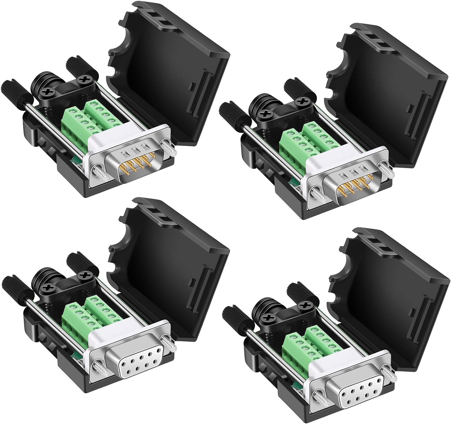 Amazon.com: BIFALE DB9 Breakout Connector (2 Male+2 Female), DB9 ...