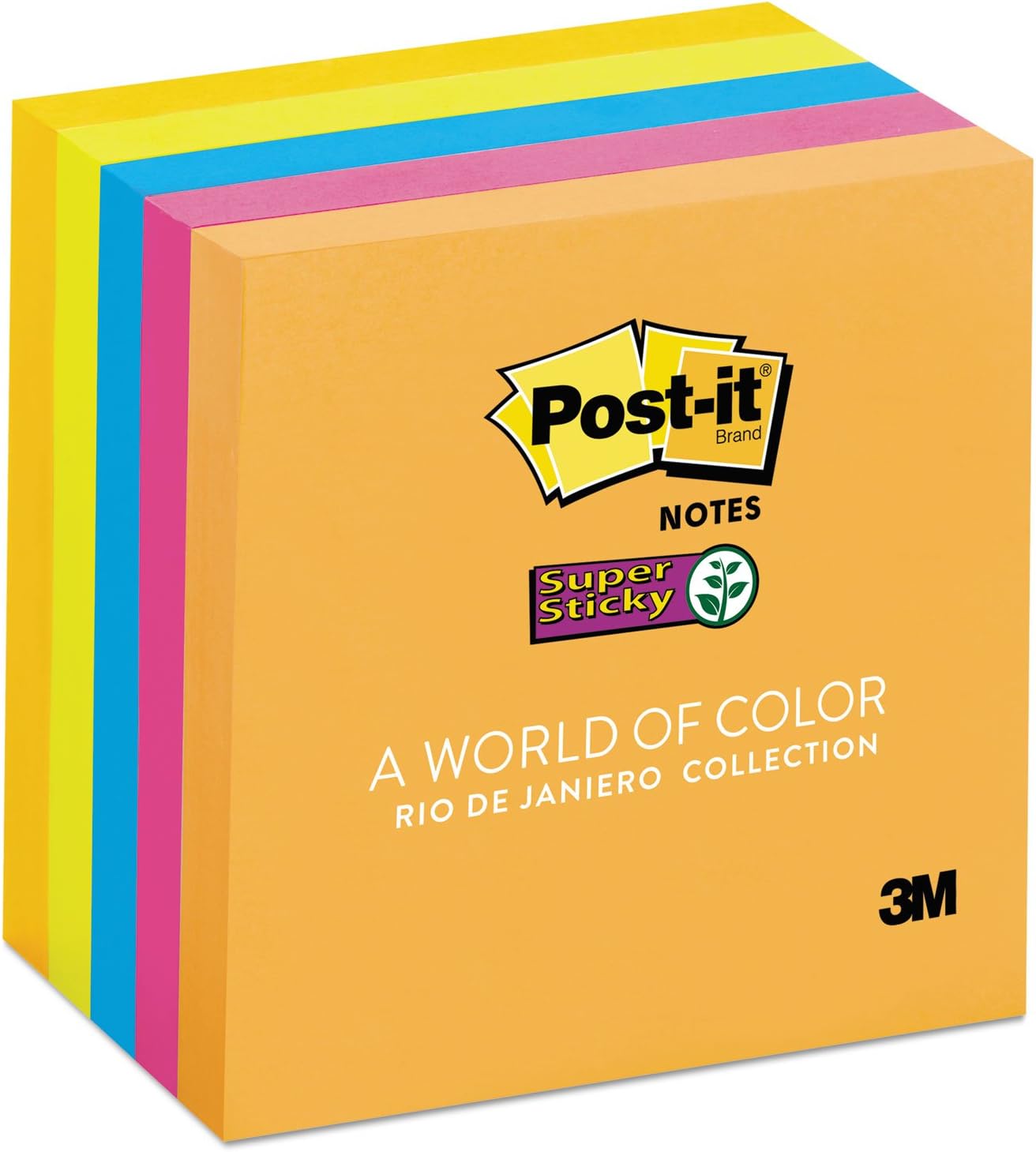 Amazon.com : Post-it F3304SSAU Full Adhesive Notes, 3 x 3, Assorted Rio ...