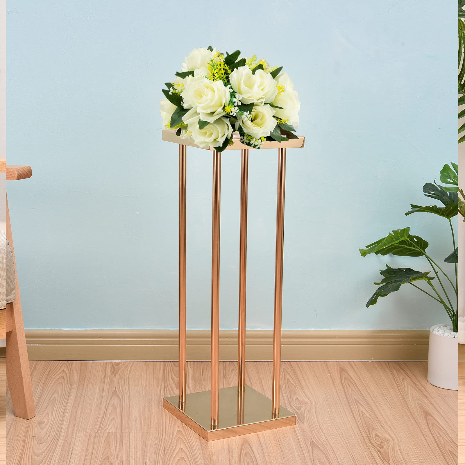 Vincidern 4PCs Wedding Flower Rack, Iron Flower Stand, Geometric Vase ...