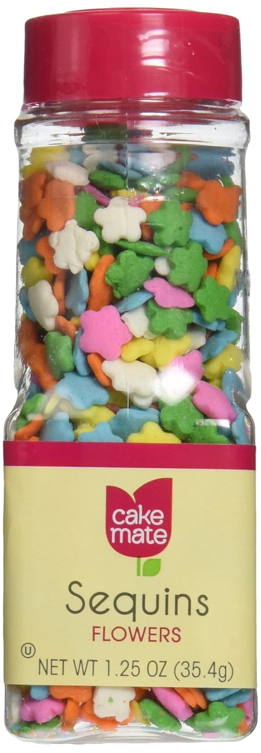Amazon.com: Cake Mate Flowers Sprinkles Decor – Edible Flower Shaped ...