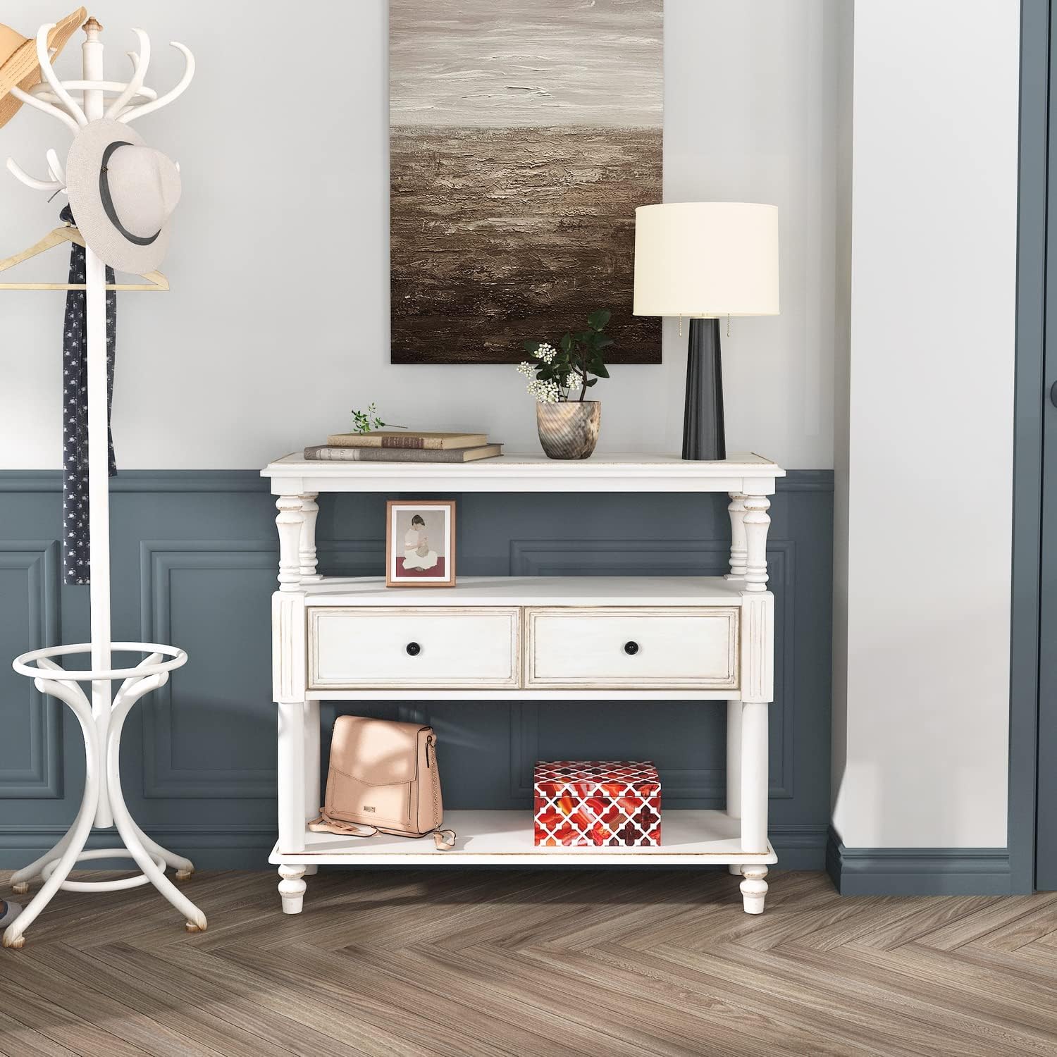 Amazon.com: FurniutreR French Country Console Table, Sofa Table with ...