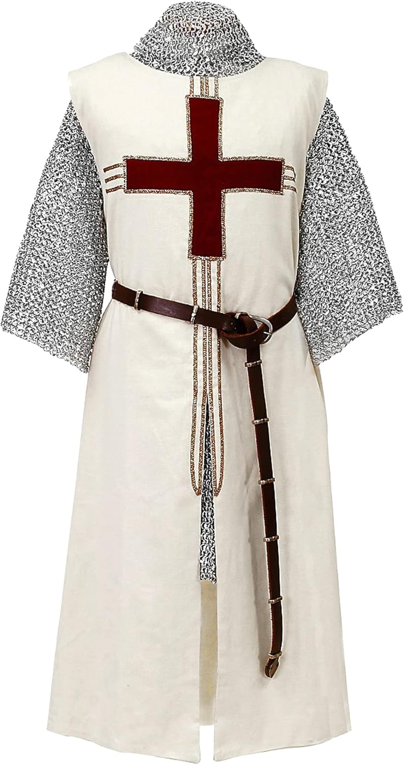 Amazon.com: SUNLEXA Medieval Knight Men's Tunic Surcoat Halloween ...