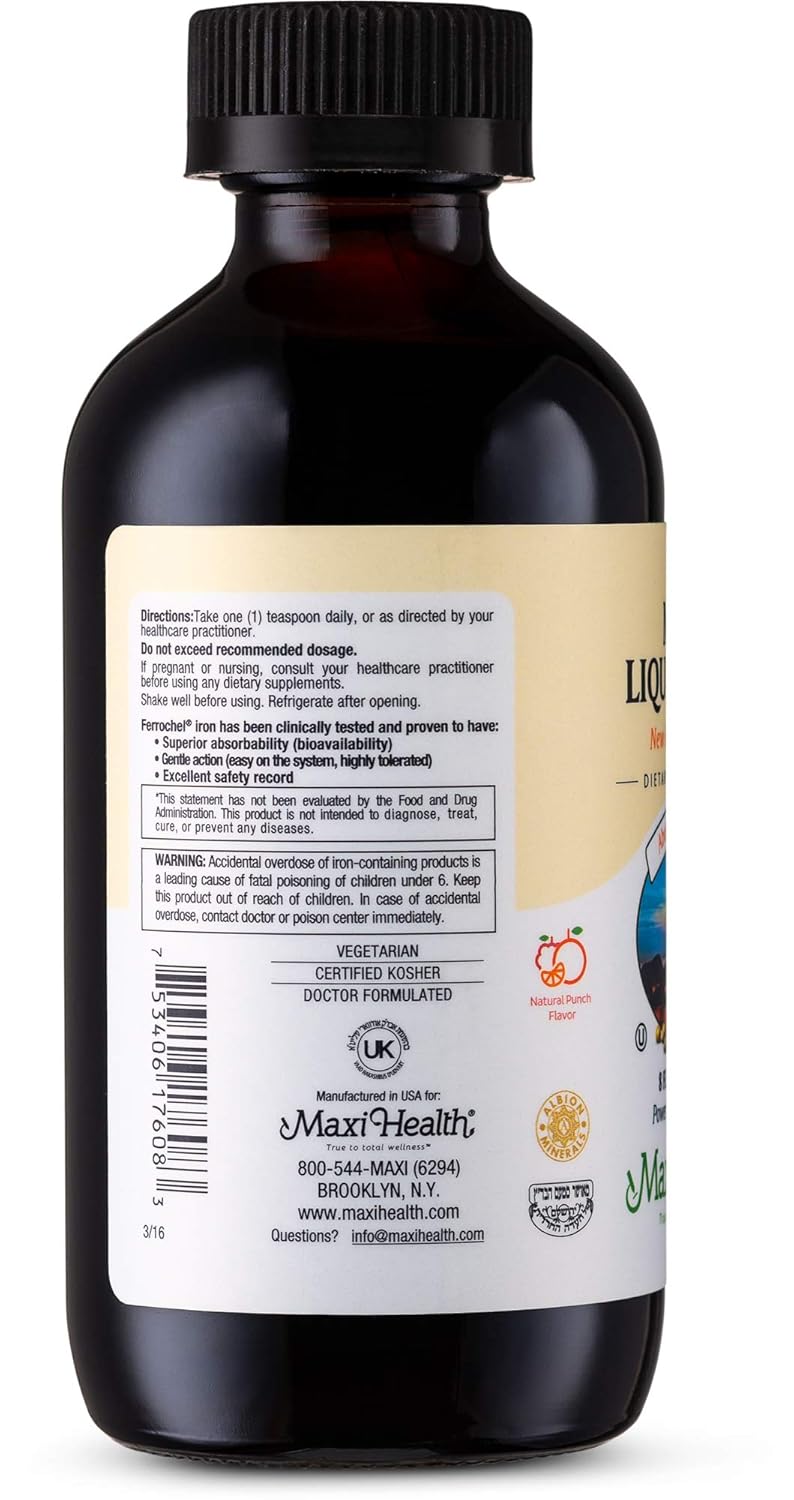 Maxi Health Ferro Líquido, Sabor Fruta Natural, 236 ml - PURO & POTENTE ...