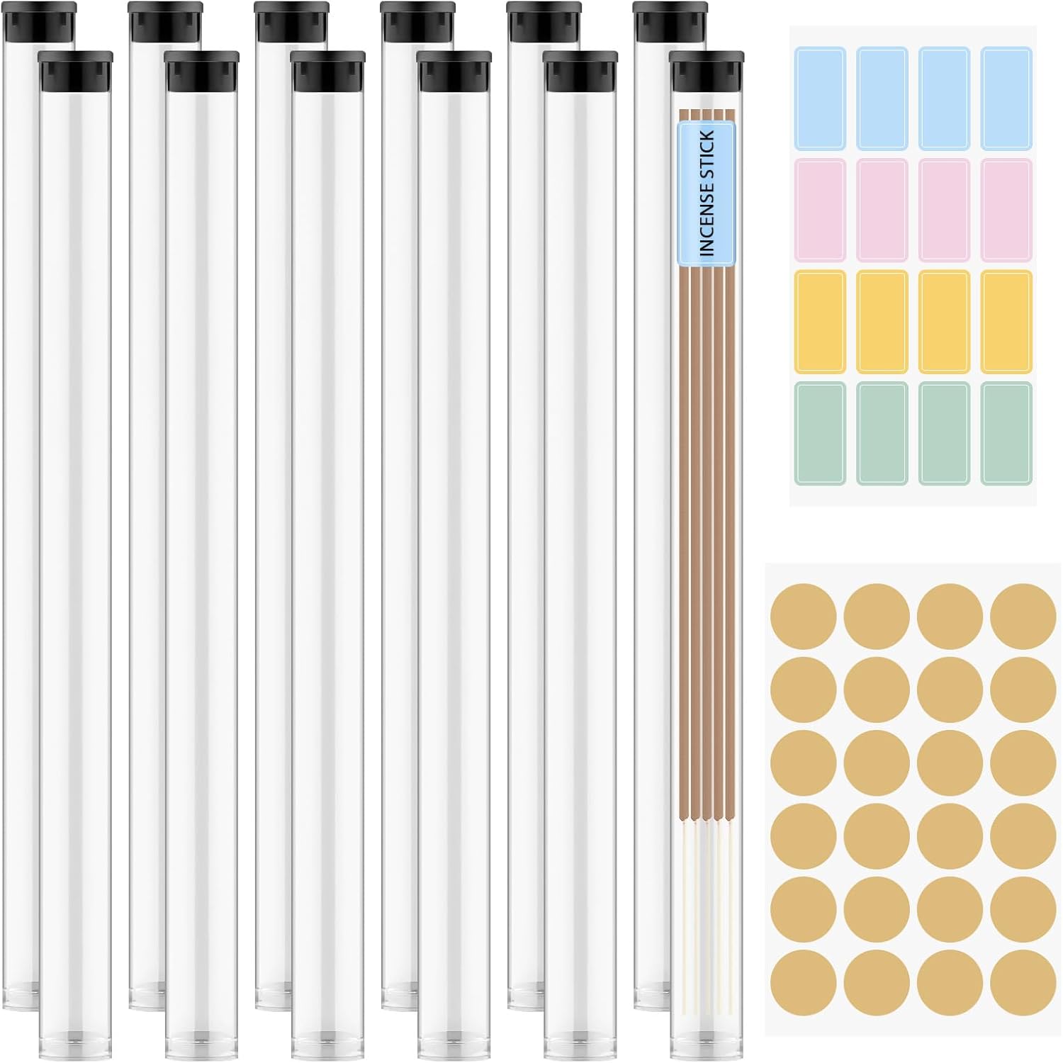 Amazon.com: 12 Pcs Incense Storage Clear Plastic Incense Storage Box ...