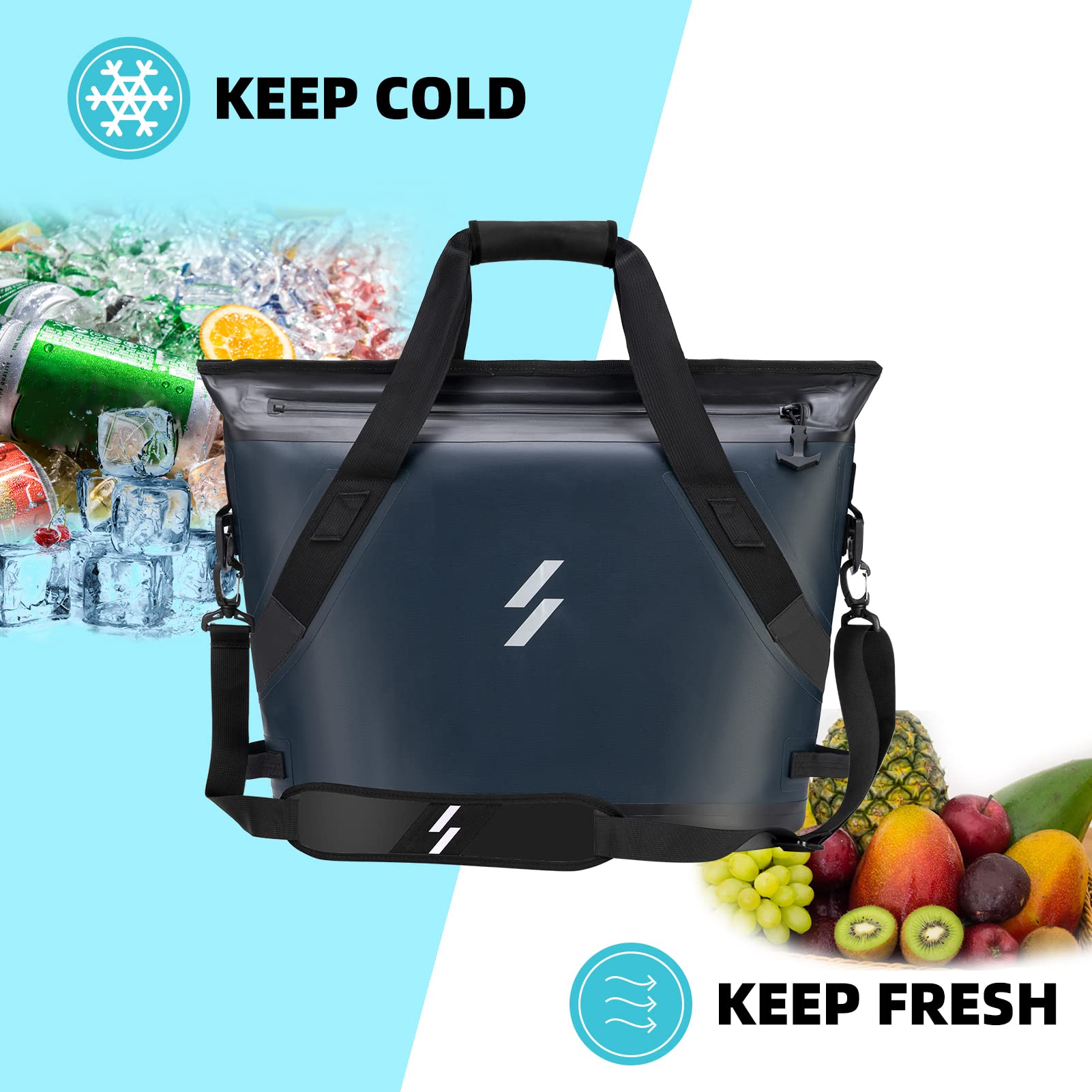 ROCKBROS Soft Cooler Bag Handheld Insulated Cooler Bag Soft Sided ...