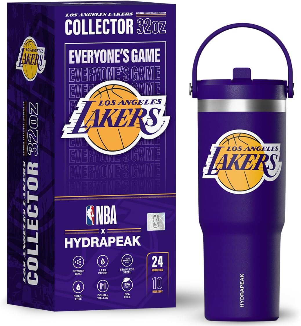 Amazon.com: Hydrapeak x NBA Officially Licensed Los Angeles Lakers 32oz ...