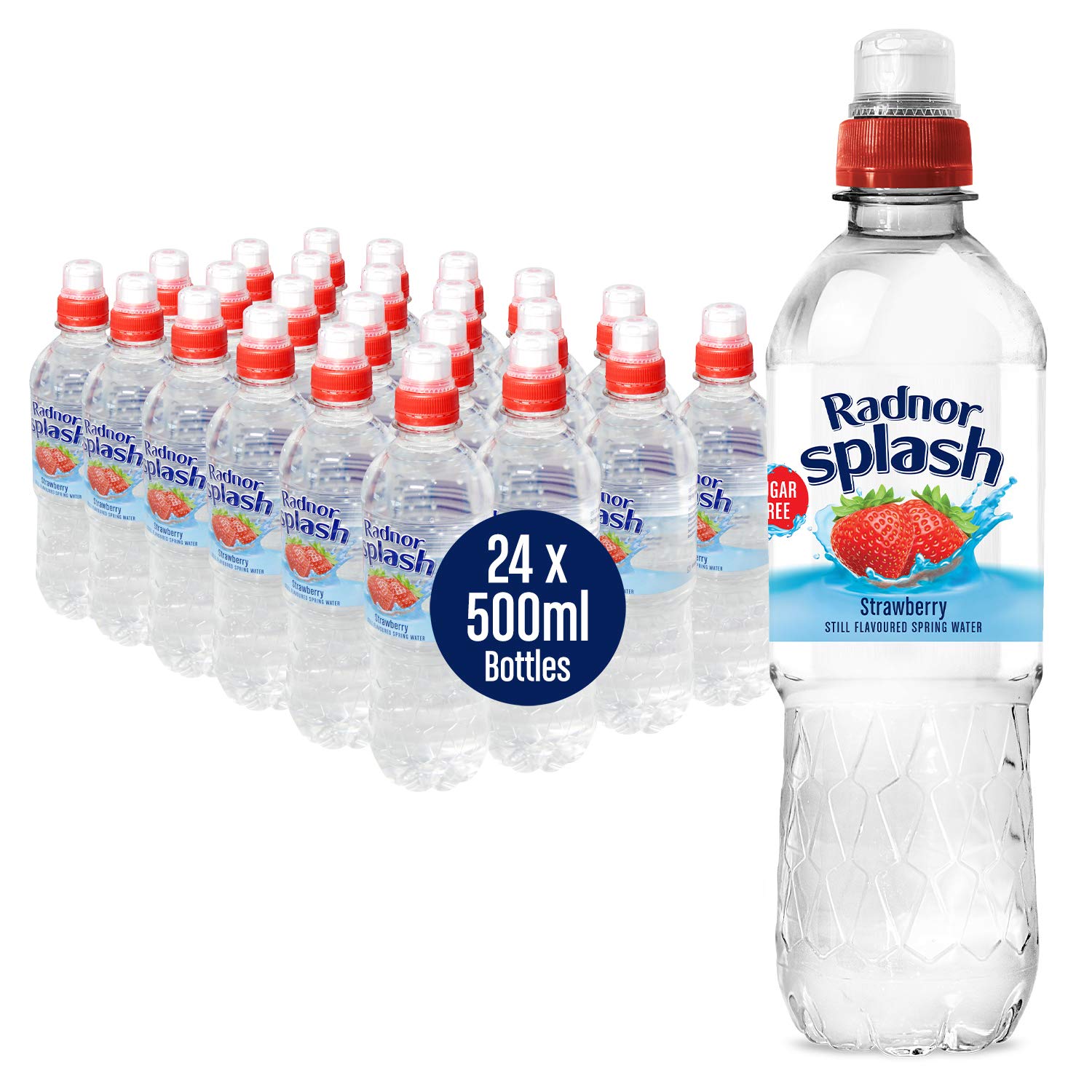 Radnor Splash SUGAR FREE Strawberry Flavoured Water 24x500ml Multipack ...