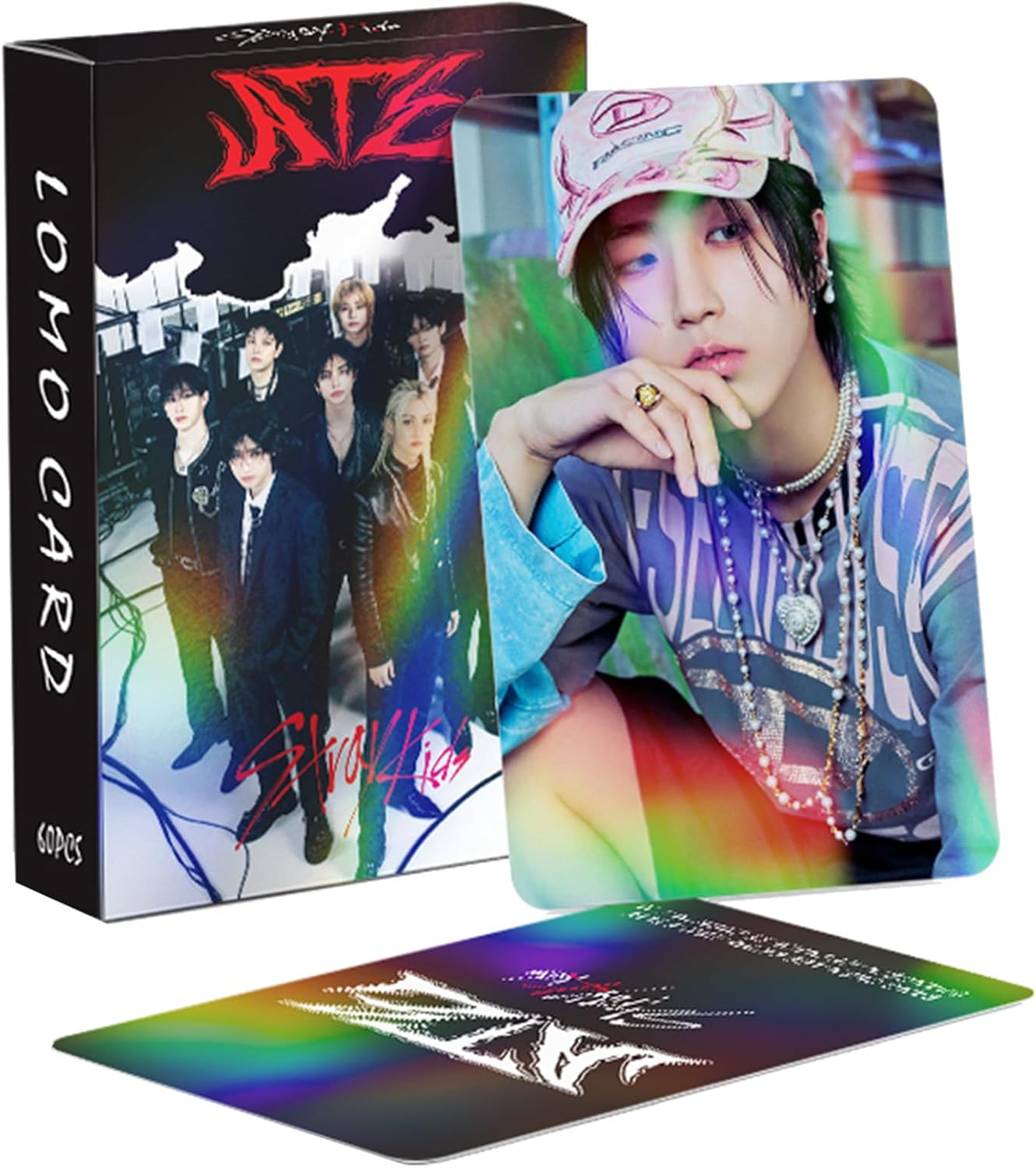 Amazon.com: KPOPBP Stray Kids Laser Photocard 60 PCS ATE Album LOMO ...