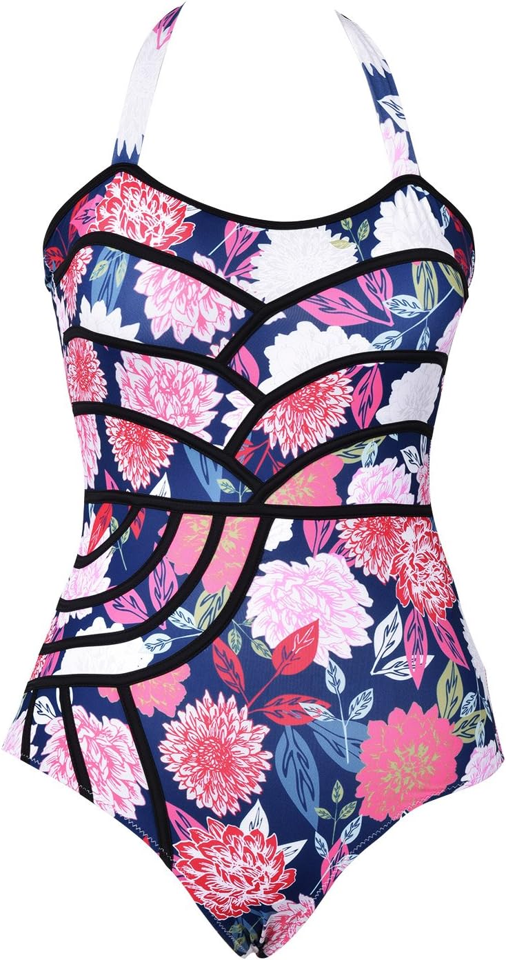 CUPSHE Women's Colourful Fireworks Print One-Piece Swimsuit Beach ...