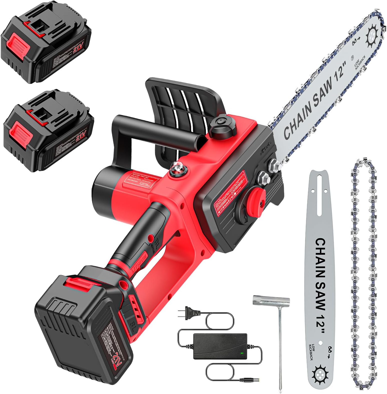 Amazon.com: Mini Chainsaw Cordless 12 inch, Brushless Electric Chainsaw ...