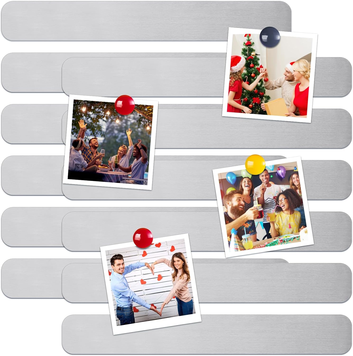 Amazon.com : Blulu 12 Pcs 14 Inch Magnetic Strips with Adhesive Backing ...