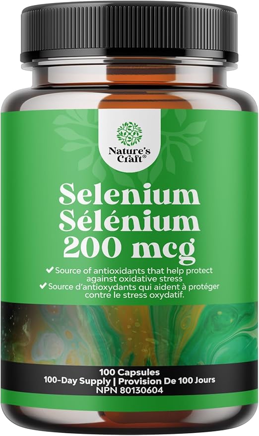 Selenium 200mcg Capsules - High Potency Yeast Free Selenium Supplements ...