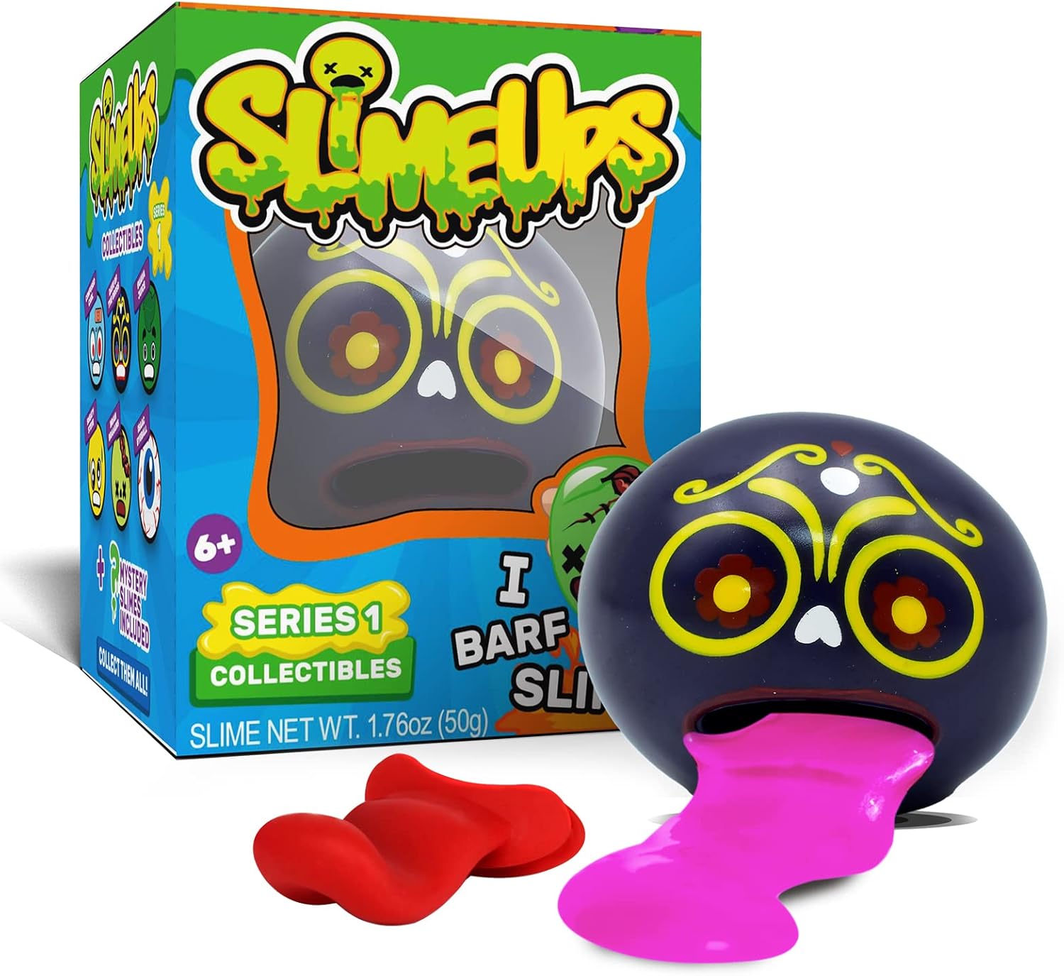 BB SCIENCE Slime ups 3.2In Round Expression Stress Ball, Novelty Stress ...