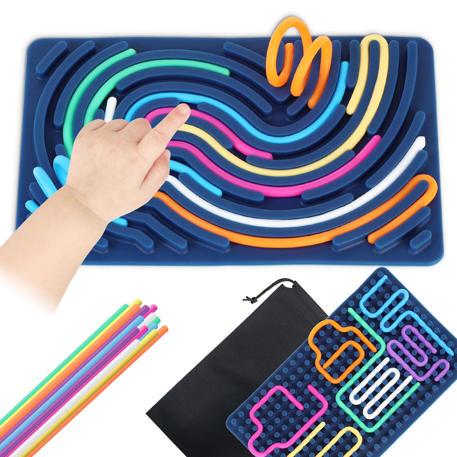 Amazon.com: Silicone Sensory Activity Board, Calming Fidget Toy for ...