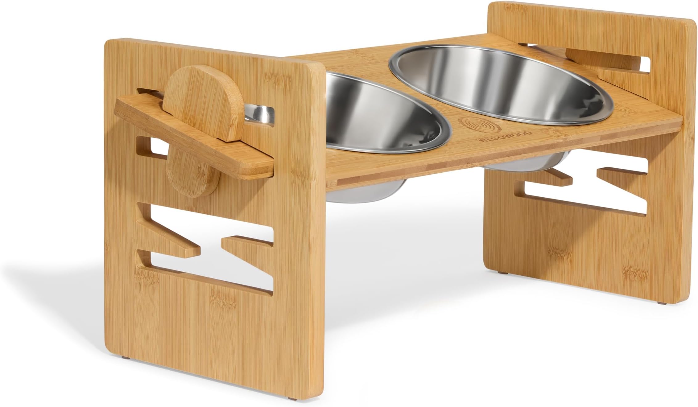 WEGOWOOD® Raised Angled Pet Stand Feeder | Raised Tilted Stand With ...