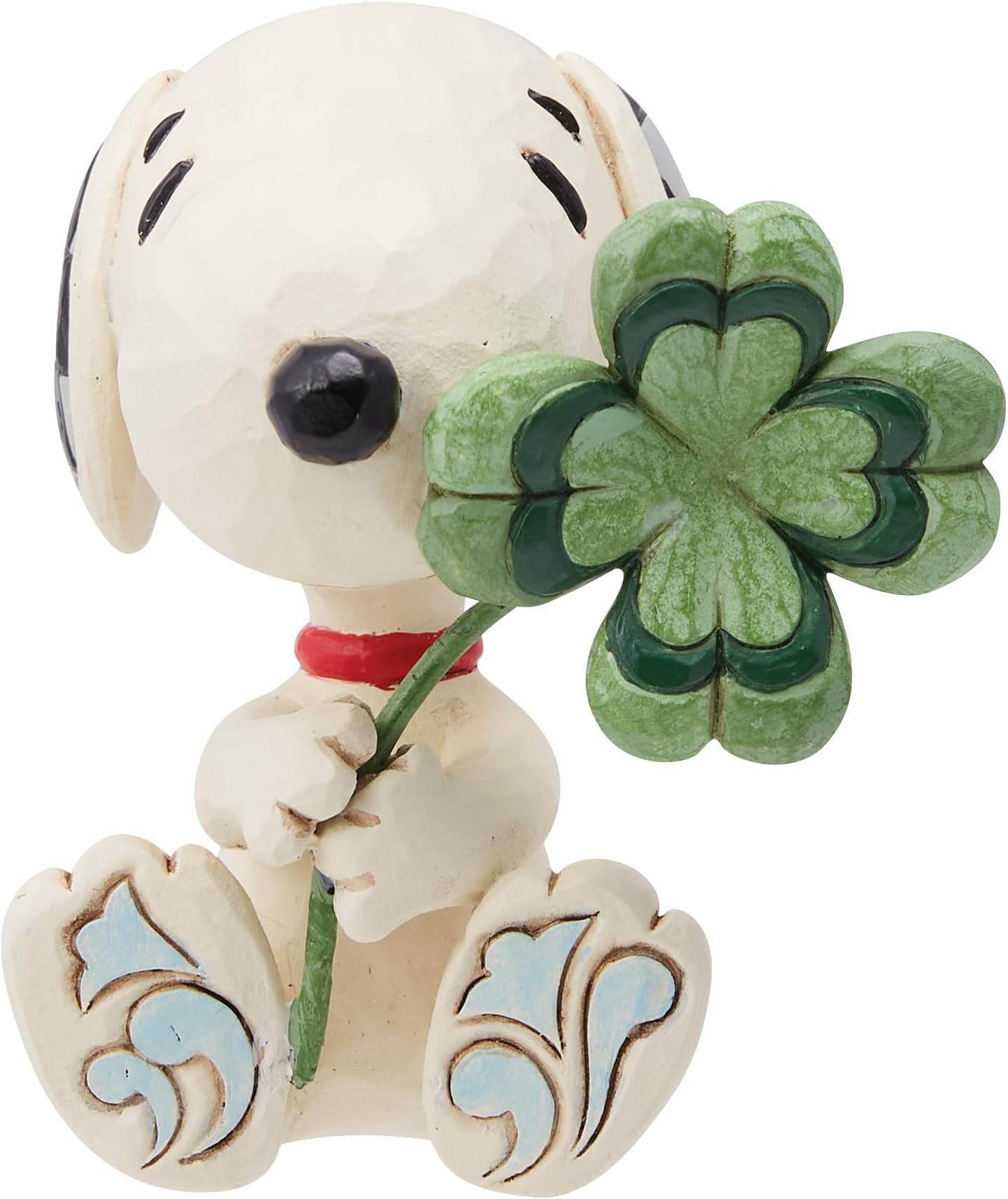 Amazon.com: Enesco Peanuts by Jim Shore Snoopy with Four-Leaf Clover ...