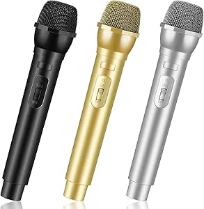 Amazon.com: Sanwuta 9 Pcs Fake Microphone Prop Halloween Play Plastic ...