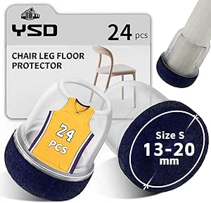 YSD 24PCS Silicone Chair Leg Floor Protectors,0.75 Inch Round Blue ...
