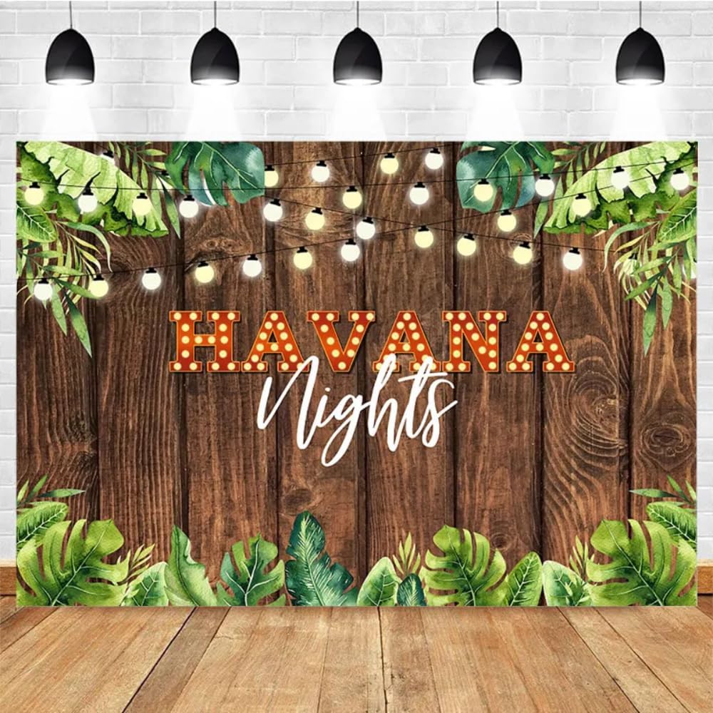 Amazon.com : Sensfun Havana Nights Backdrop Tropical Palm Tree Summer ...