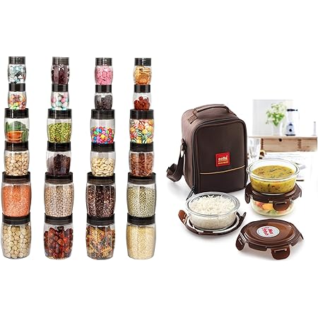 Buy Cello Clario Plastic Storage Container, Set of 24, Clear & Cello ...