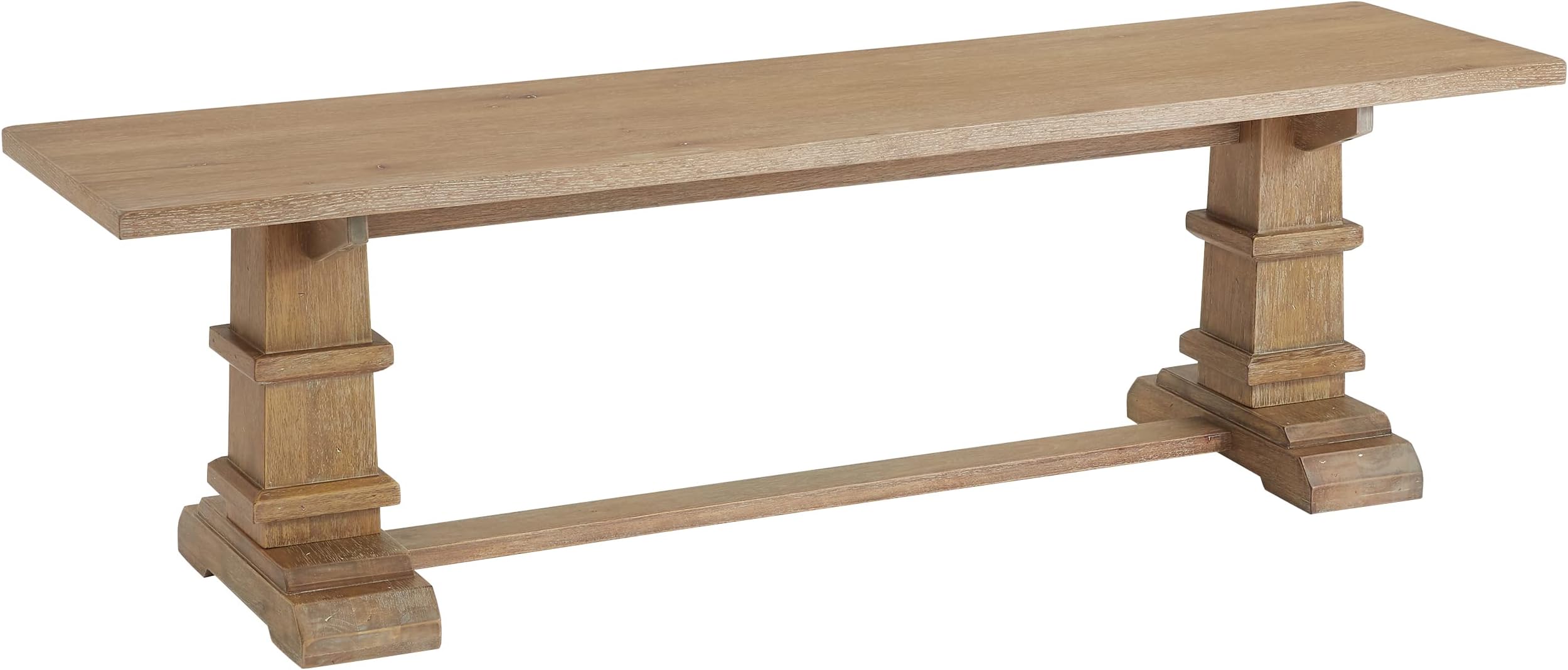 Amazon.com - Powell Sophia Natural Pine Wooden Dining Bench with ...