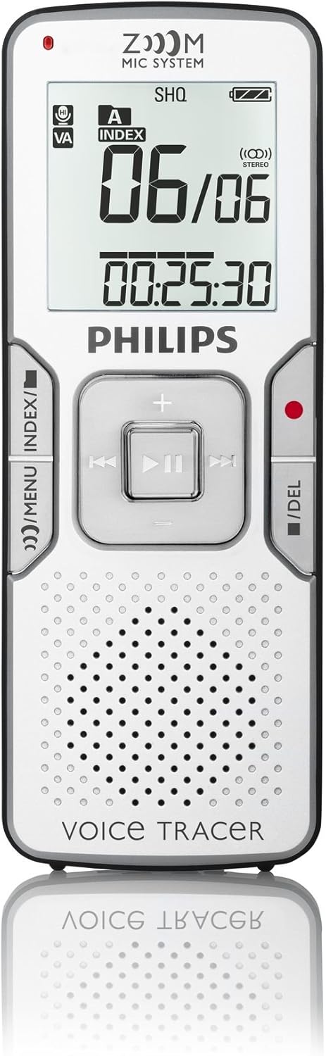 Philips LFH0865/00 Digital Voice Tracer Recorder with 6m Zoom : Amazon ...