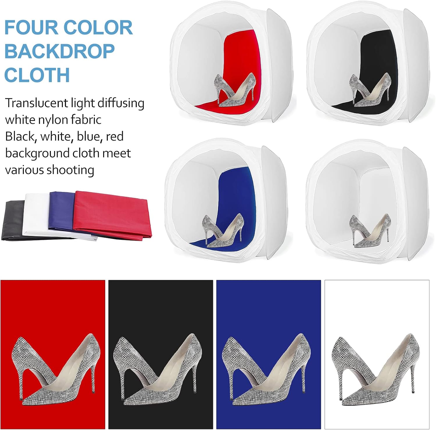 24”/60cm Photo Studio Shooting Tent Light Cube Diffusion Soft Box Kit ...