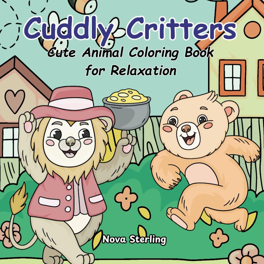 Amazon.com: Cuddly Critters: Cozy & Cute Animal Coloring Book for ...