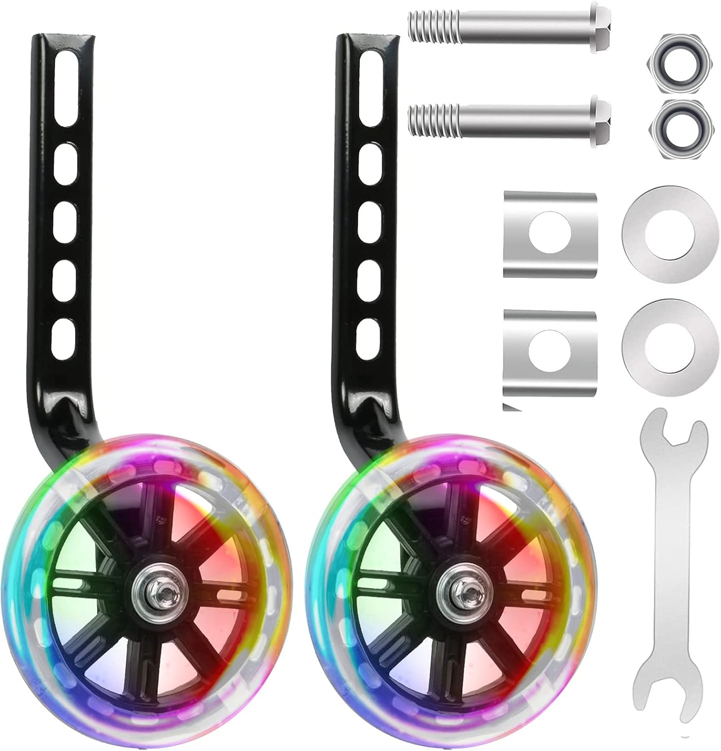 Bicycle Training Wheels, Universal Cycling Flash Auxiliary Wheels, Kids ...
