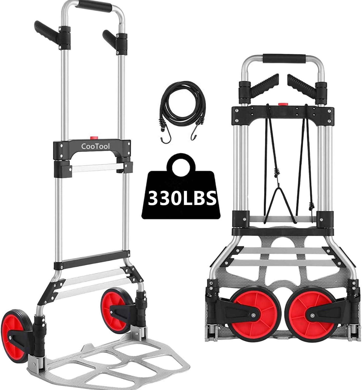 DEWALT Folding Hand Truck and Moving Dolly, 420-lb Capacity Utility ...