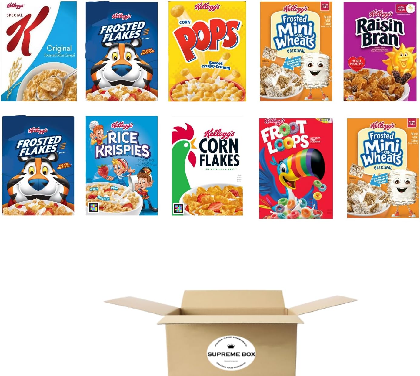 Amazon.com: Kellogg's Cereal Jumbo Assortment Pack, 32.7 oz, 30 Mini ...