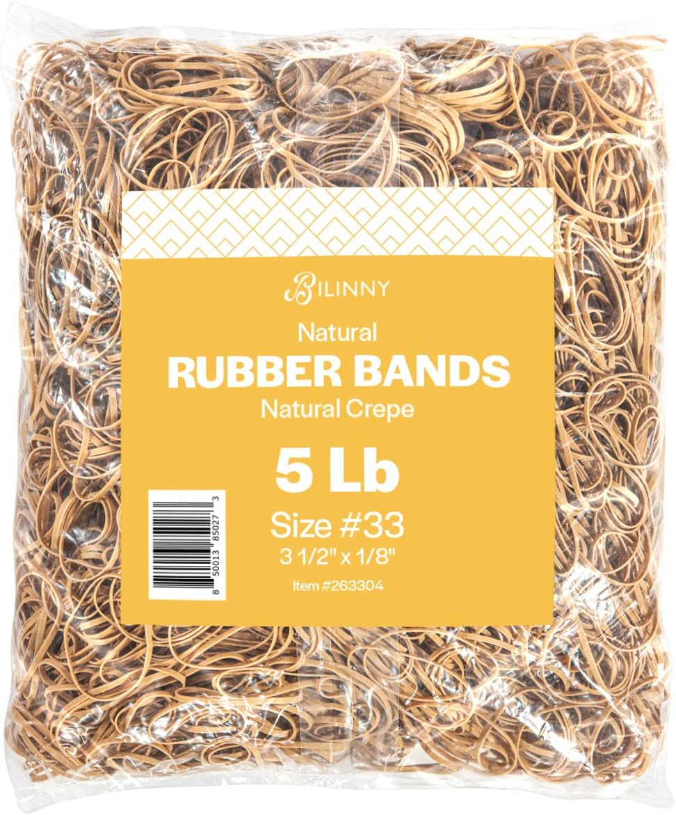 Amazon.com : Plasticplace Rubber Bands, 5 Pound, Brown : Office Products