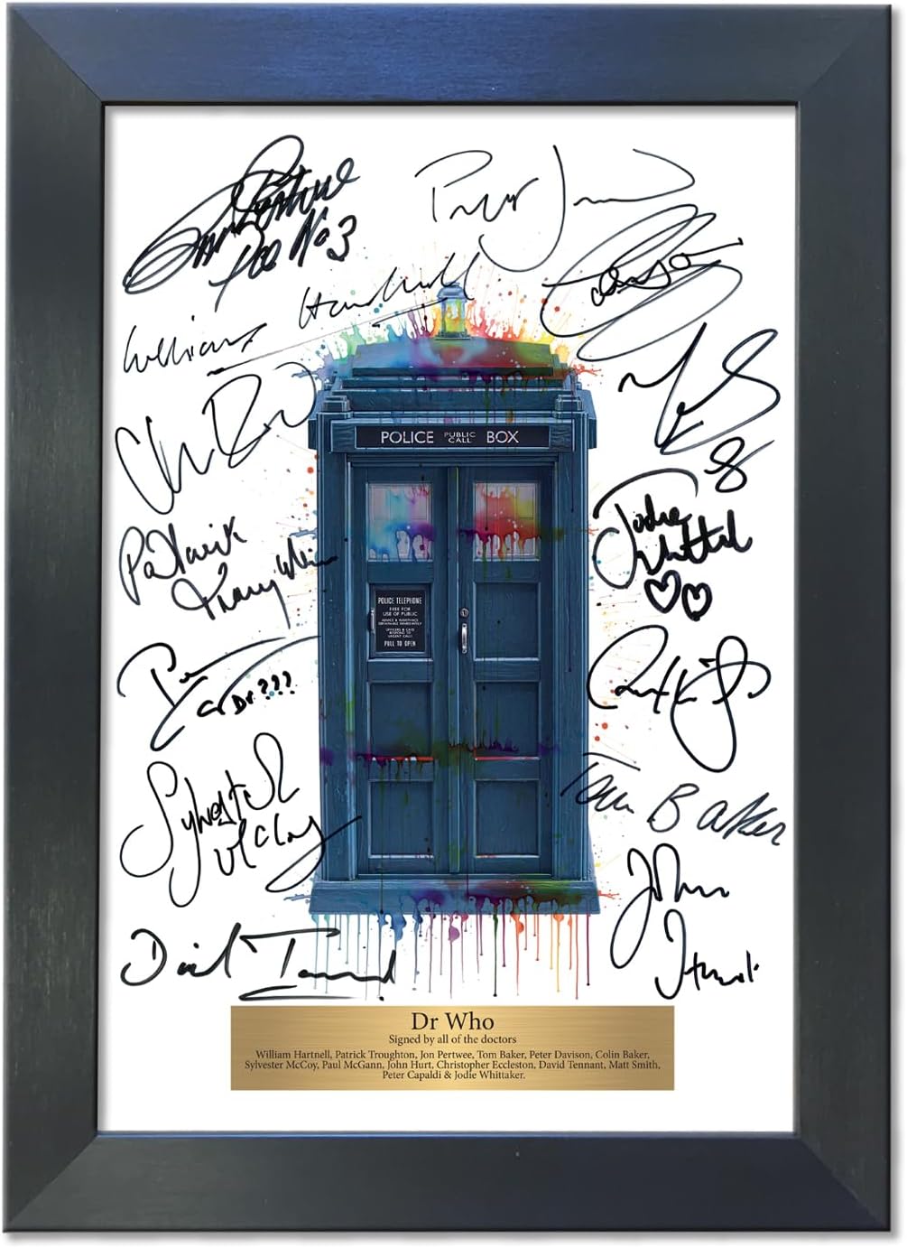 Dr Who Autograph Signed Memorabilia Poster Print Display Doctor Who A3 ...