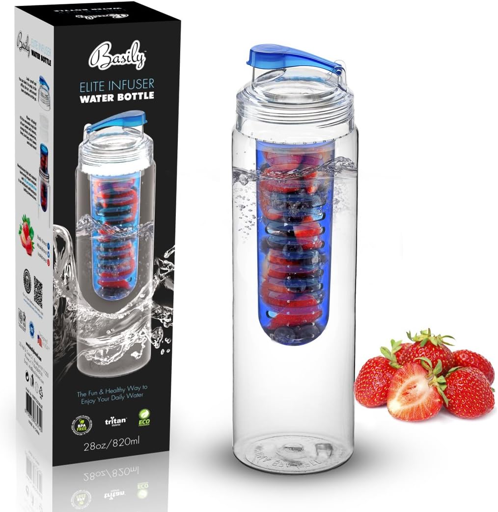 Amazon.com: Basily Elite Infuser Water Bottle - 28 ounce - Made with ...