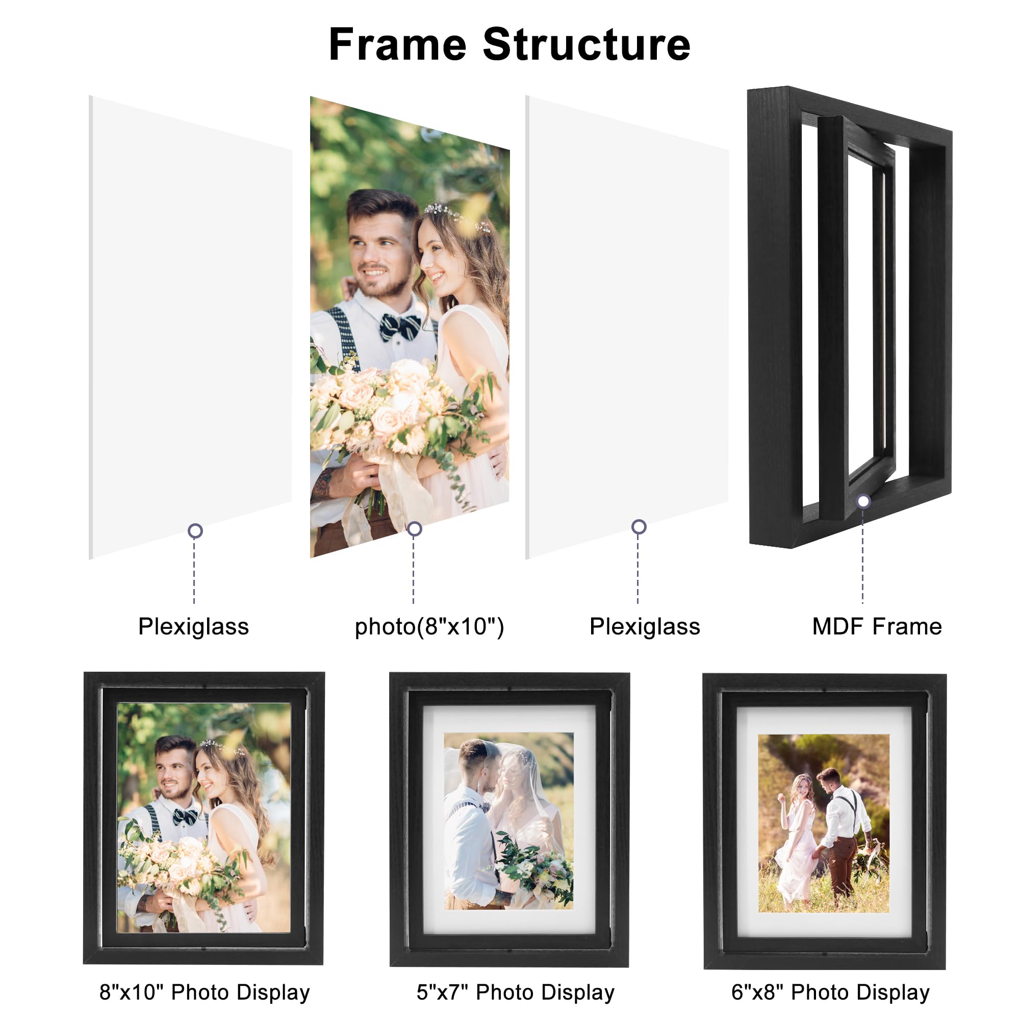 Snapklik.com : FramePro 2-Pack Rotating Double Sided Picture Frame ...