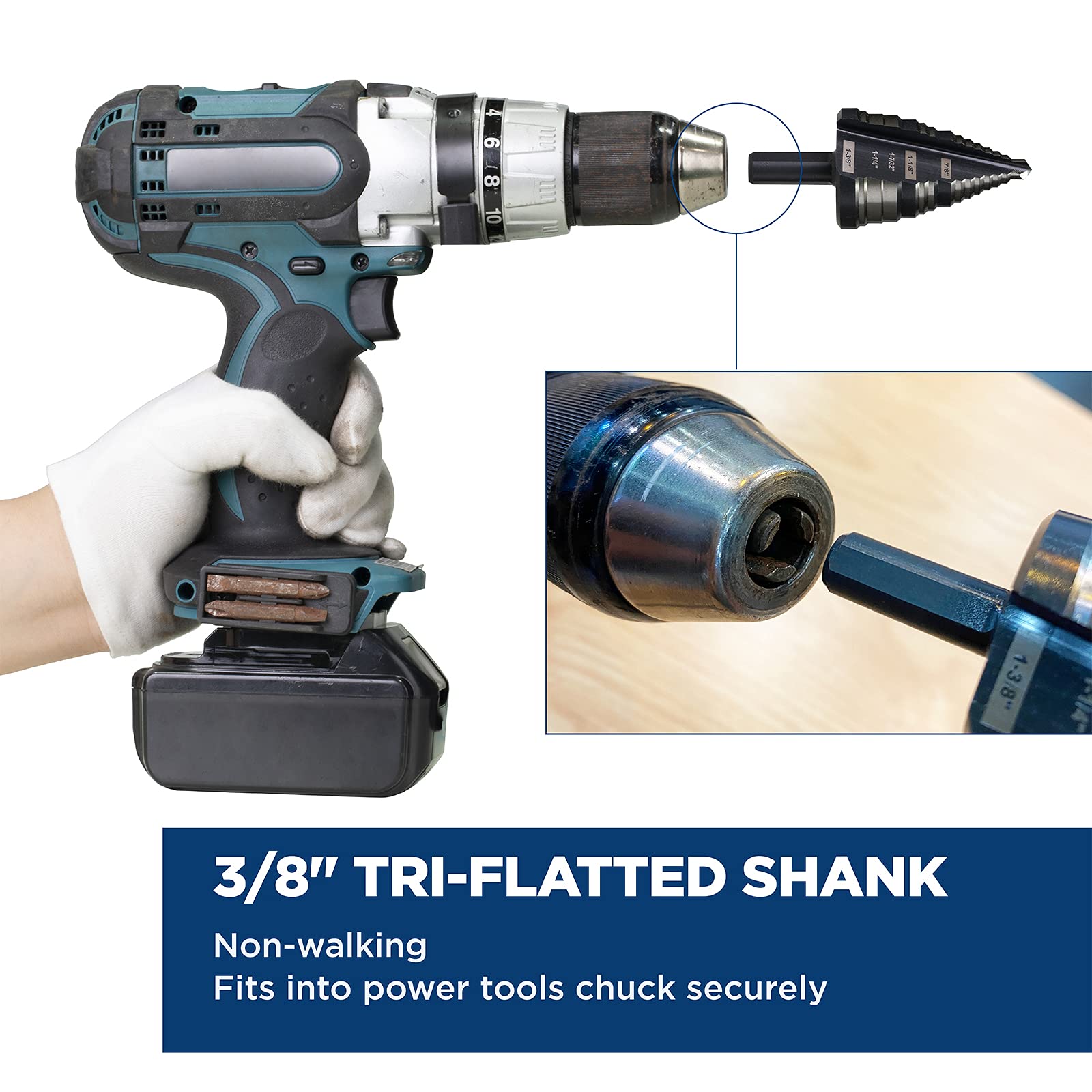 Snapklik.com : SHARPTOOL 1/4 To 1-3/8 Inches HSS Step Drill Bit For ...