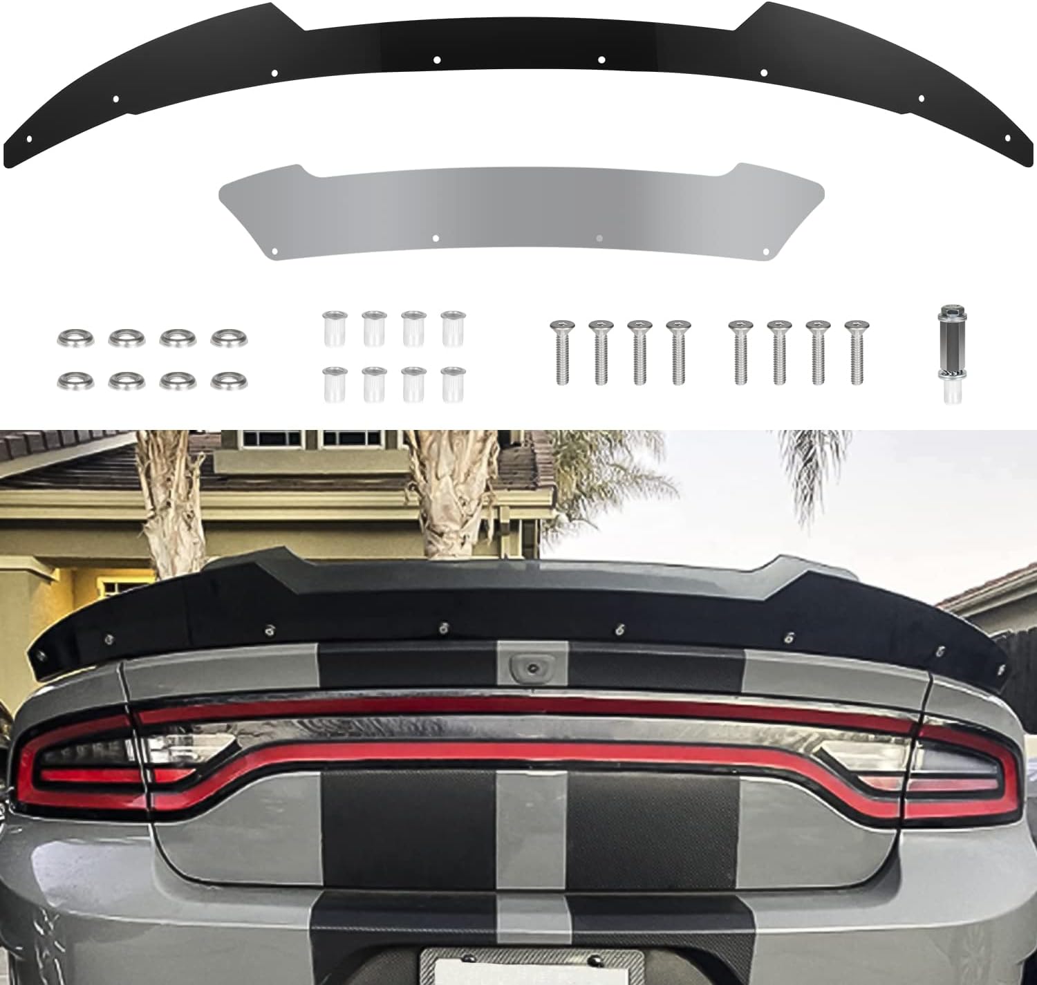 Amazon.com: PSDesigns - Venom Series V3 2 Piece Wickerbill Spoiler ...