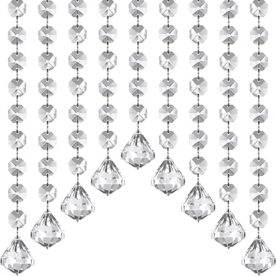 Amazon.com: 99ft Acrylic Crystal Garland Strands - Hanging Chandelier ...
