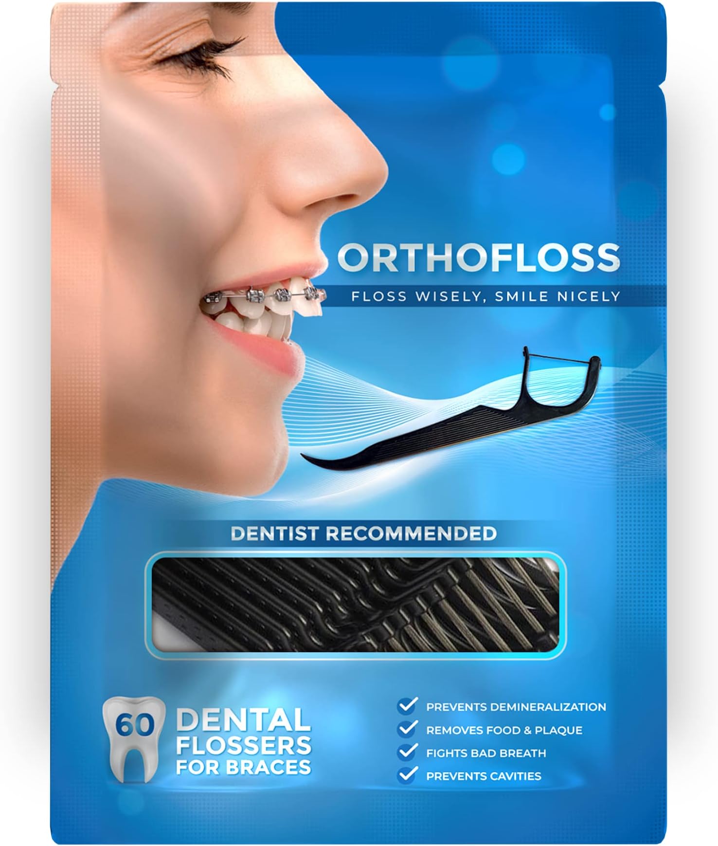 Amazon.com: Orthofloss Dental Floss Picks for Braces| Dental Flossers ...
