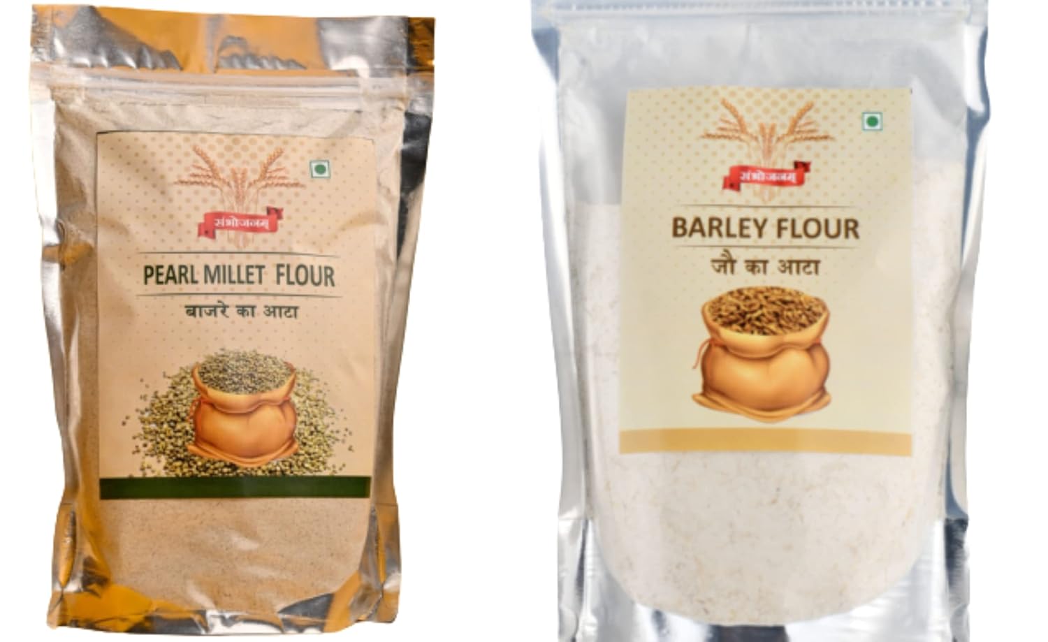 SAMBHOJANAM Combo of Jau atta & Bajra,Barley flour & Pearl millet flour ...