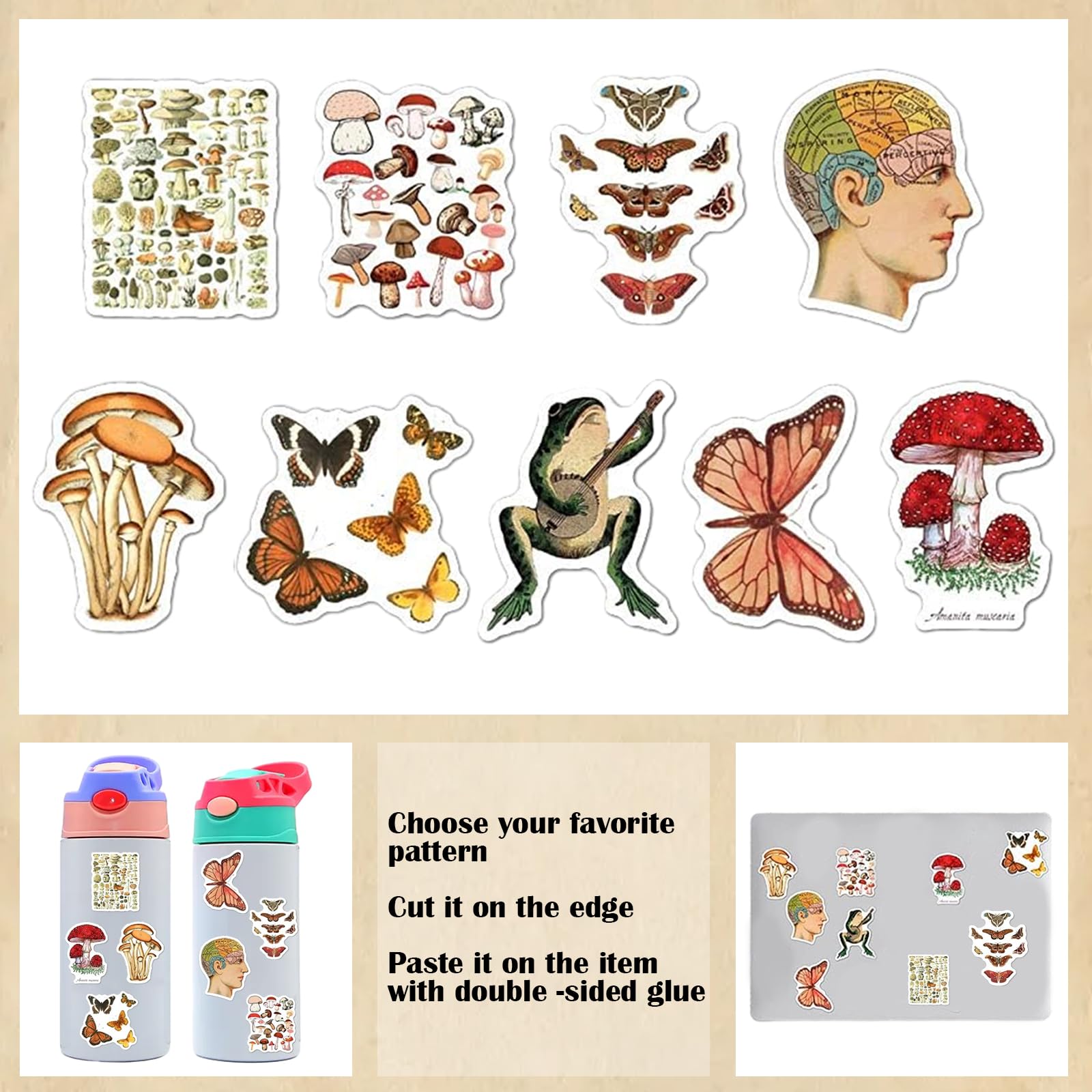 50Pcs Vintage Wall Collage Kit, 4×6 Inch Vintage Botanical Wall Collage ...