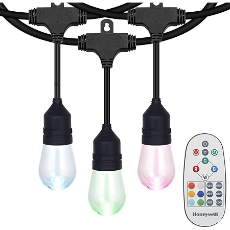 Amazon.com : DGO 48FT Color Changing Outdoor String Lights, RGB Cafe ...