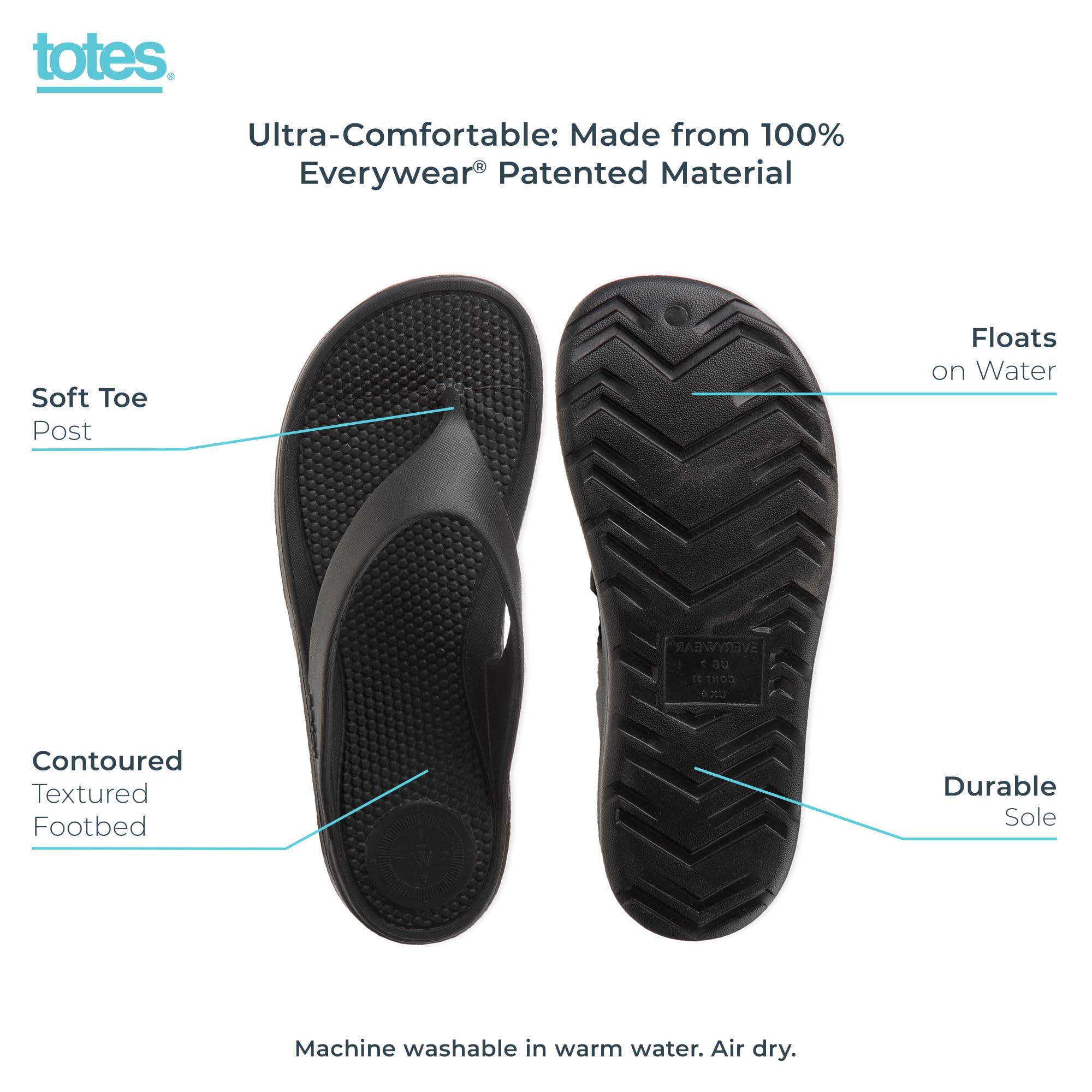 Snapklik.com : Totes Womens Everywear Lightweight Waterproof Ara Flip ...