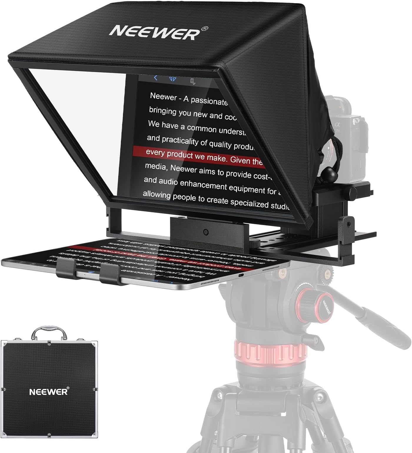 Amazon.com : NEEWER Teleprompter X14 II with Upgraded Height Adjustable ...