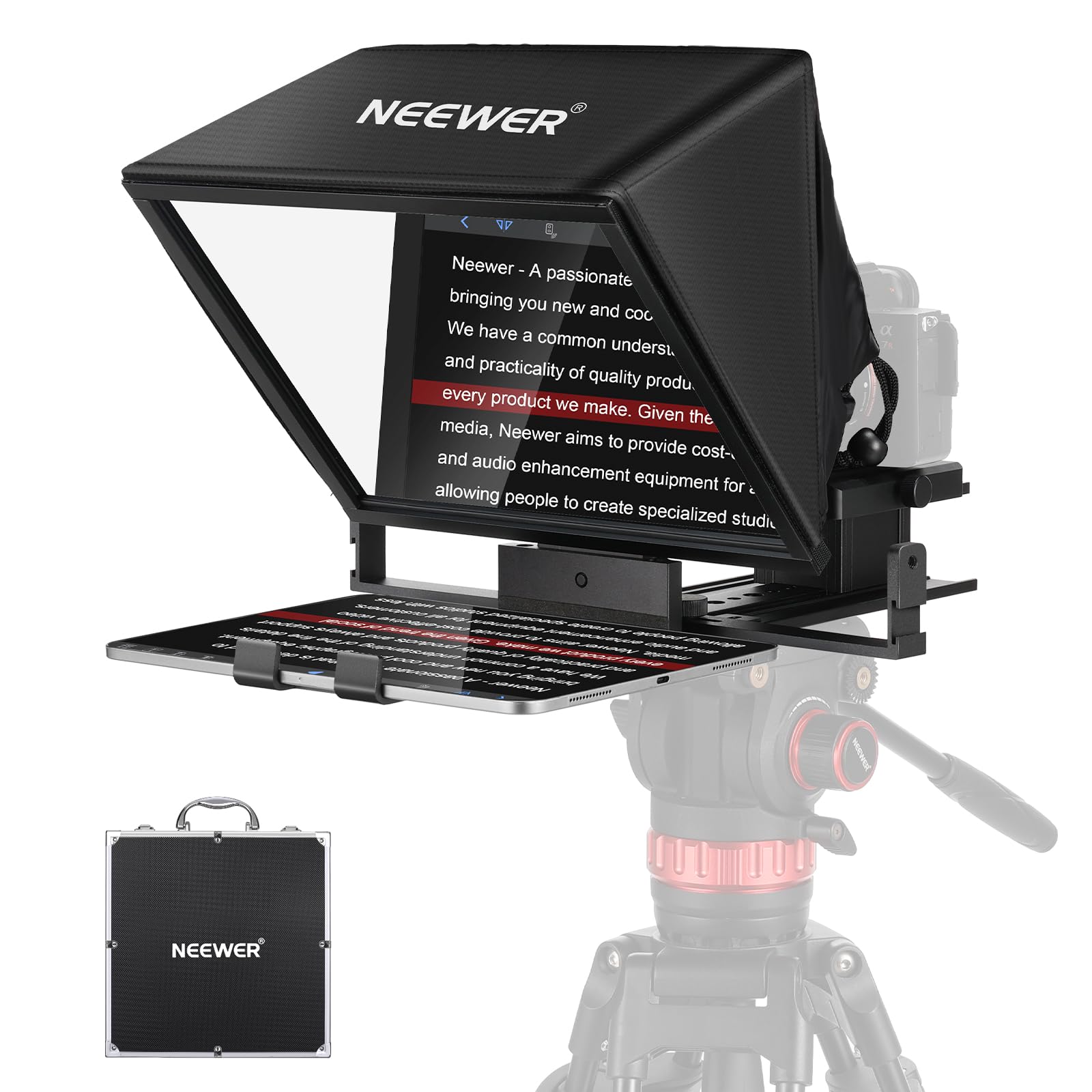 Amazon.com : NEEWER Teleprompter X14 II with Upgraded Height Adjustable ...