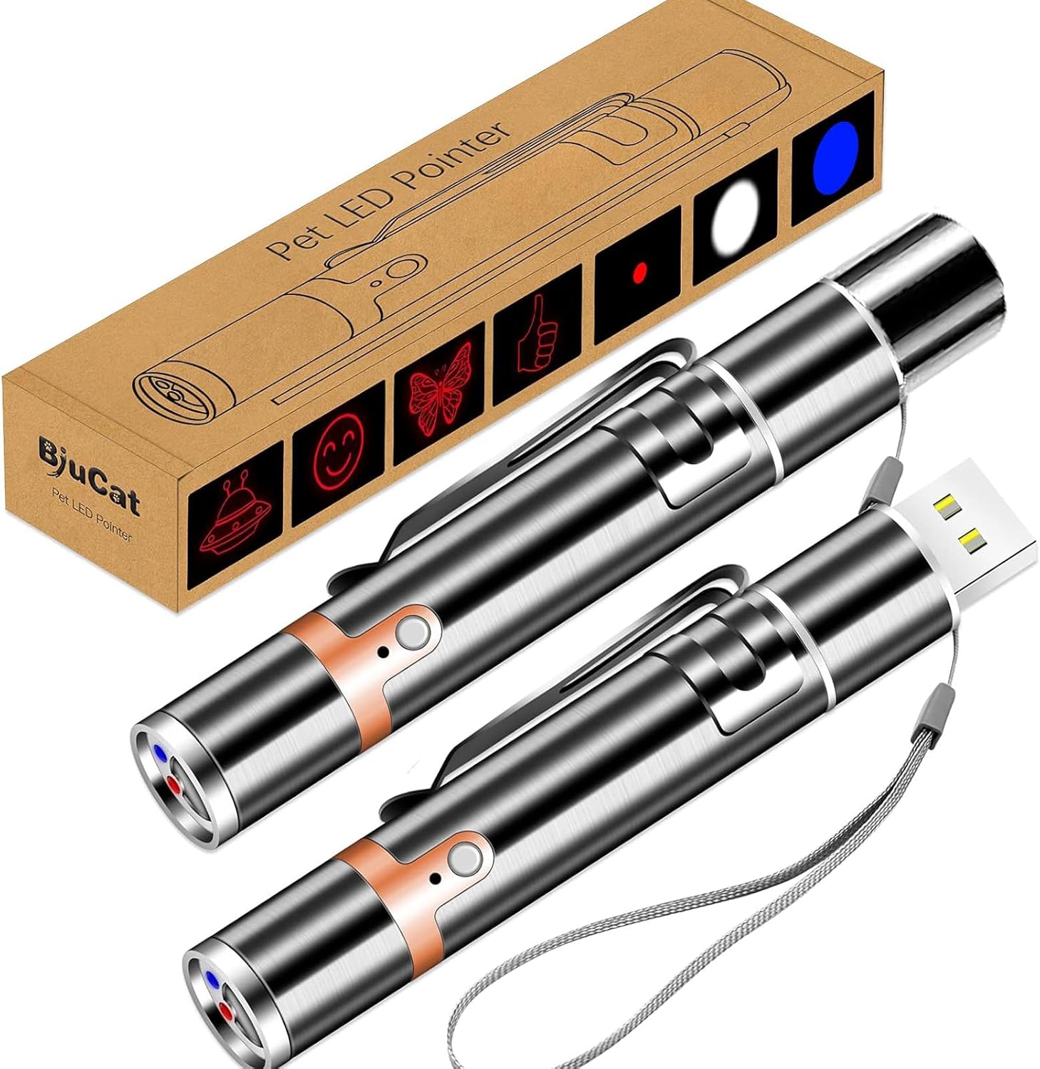 BiuCat C24 LED Pointer Katzen Hund Spielzeug, Pointer mit USB ...