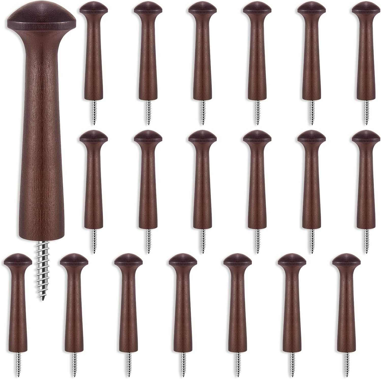 Amazon.com: 20 Pieces Wooden Shaker Peg Screw-on Pegs 3.62 Inch Long ...